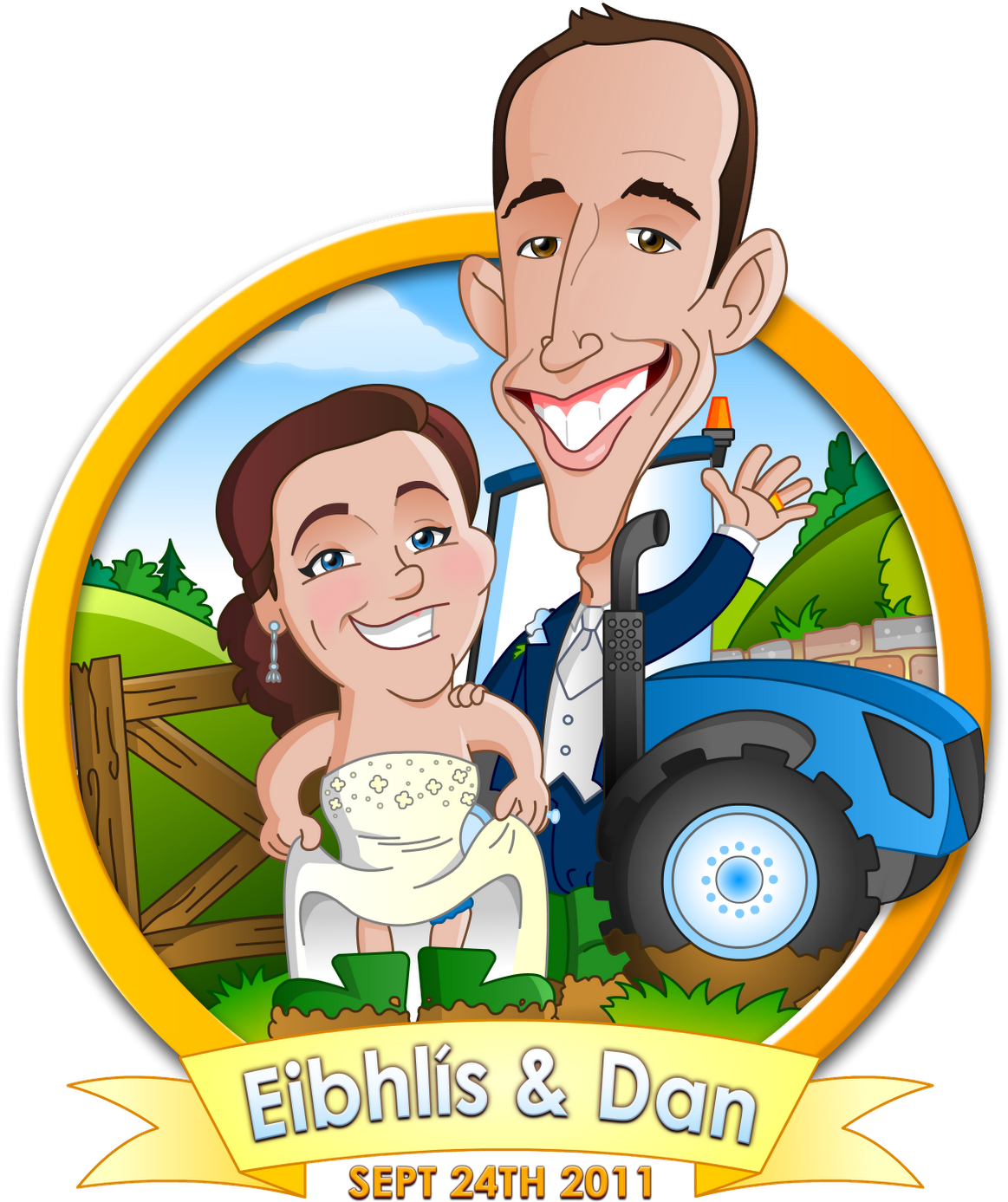 Download HD Wedding Cartoon Caricature - Cartoon Transparent PNG Image ...