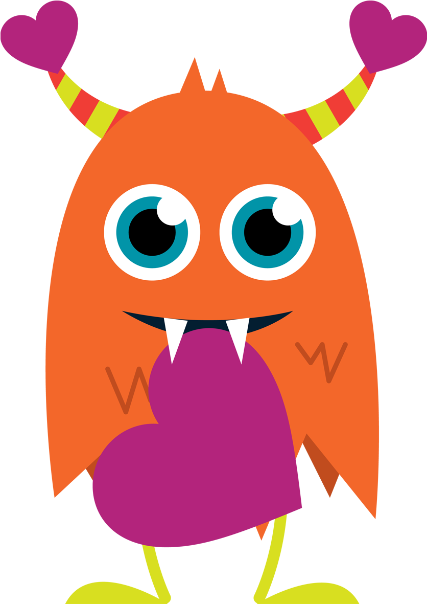 Download HD Valentines Day Happy Valentine Clip Art - Valentine Monster ...