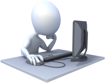 Download 3d Man Working At Computer Learning Methods, E Learning, - 3d ...