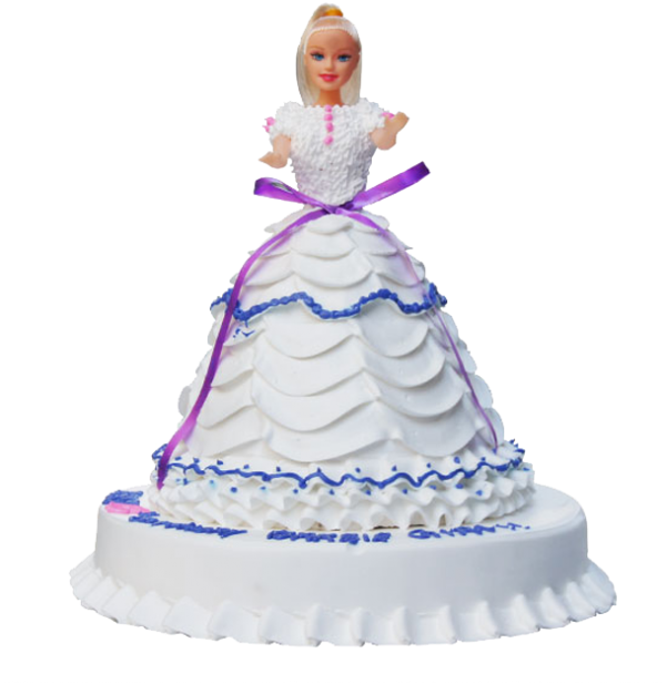 Download Barbie Cute Girl Princess Peach Cake - Png Barbie Doll Cake ...