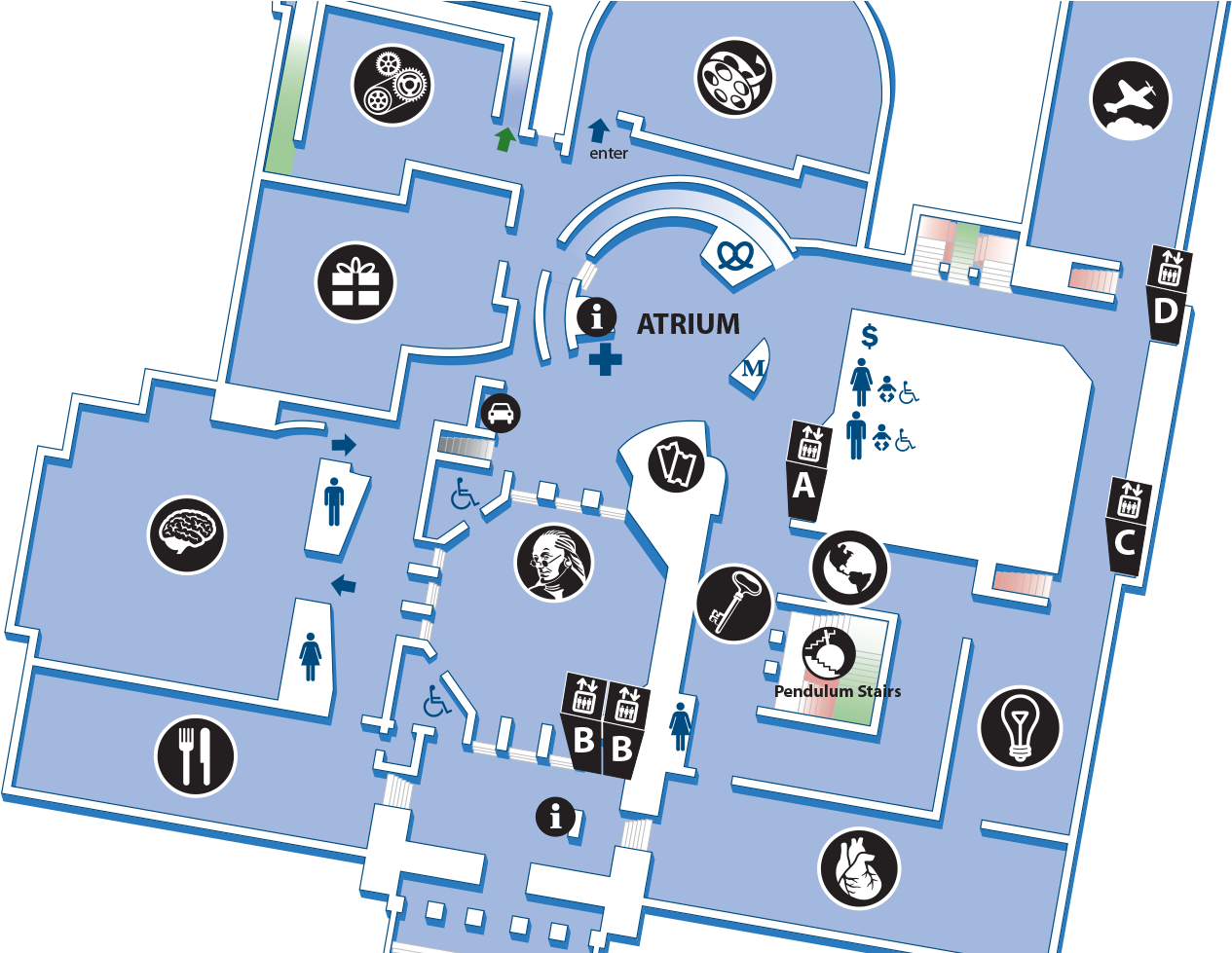 Download Map Of The Second Floor, Showing The Locations Of Major ...