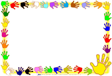 Download Kids Background Frame Png - Handprint Page Border - HD ...
