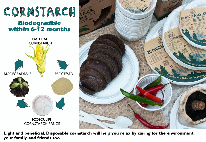 Download HD Disposable Corn Starch Products By Ecosoulife - Cornstarch ...