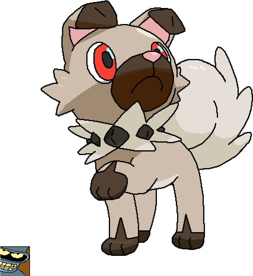 Download HD Evil Rockruff - Tomy Pokemon Rockruff 8-inch Plush ...