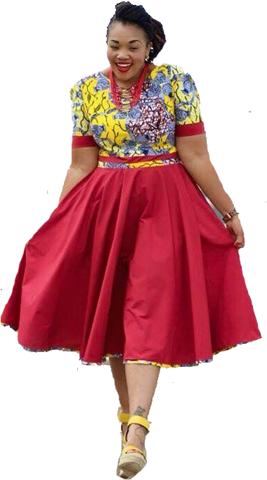 Download HD Women African Fashion Dress - African Traditional Attire ...