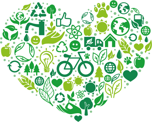 Download HD Green Eco Heart - Eco Friendly Transparent PNG Image ...