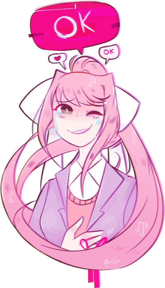 Download HD O K - Doki Doki Literature Club! Transparent PNG Image ...