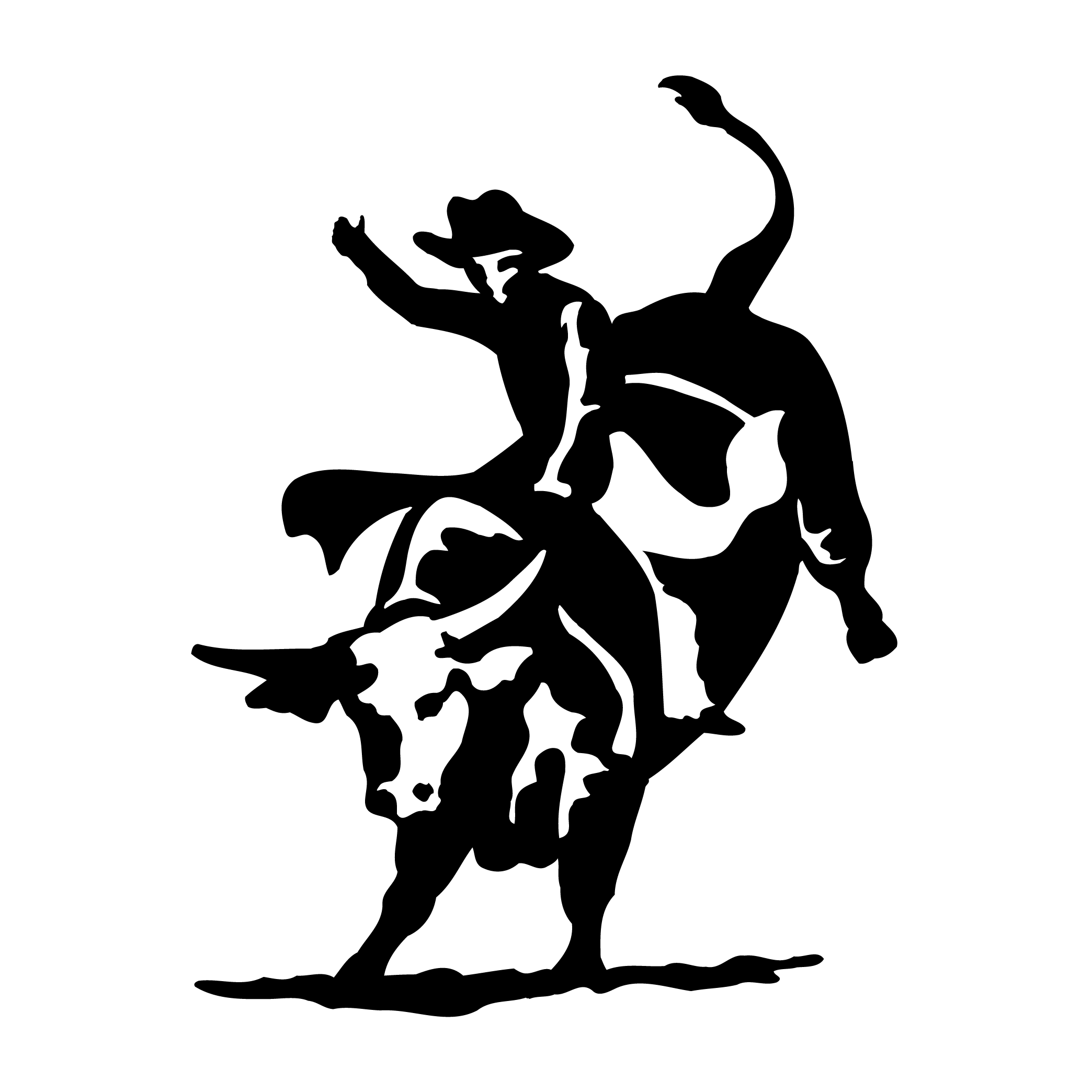 Download HD Bull Riding Decal - T Shirt Bull Riders Transparent PNG ...