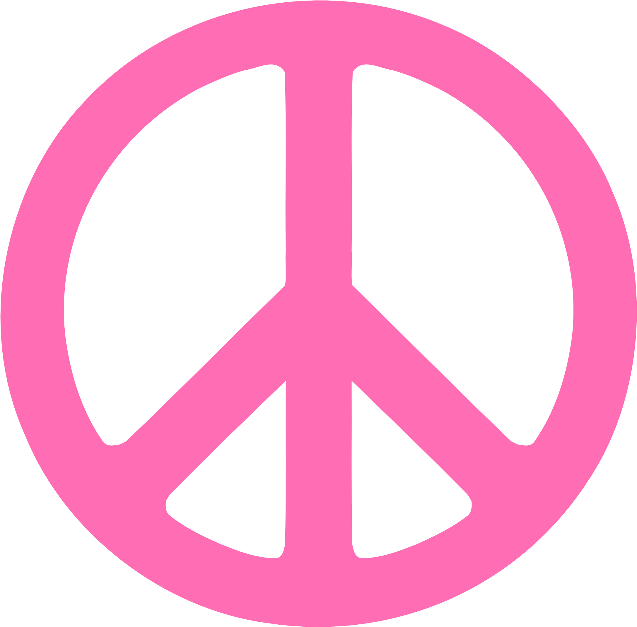 Download HD Peace Sign Clipart Pink - Pink Peace Sign Clip Art ...