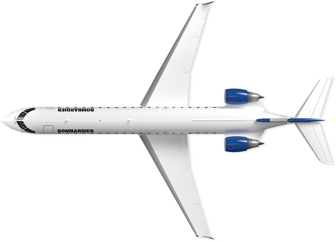 Download HD Crj Series Bombardier Commercial Aircraft Top View ...