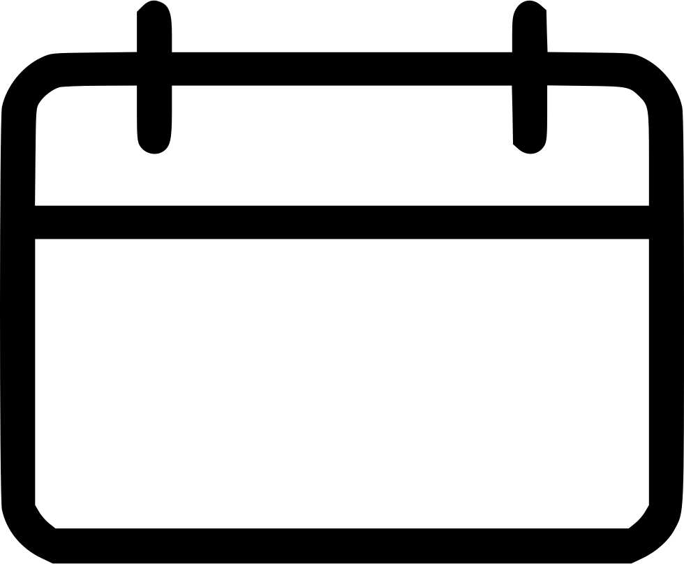 Download Blank Calendar Icon Png - Blank Calendar Clipart Black And ...