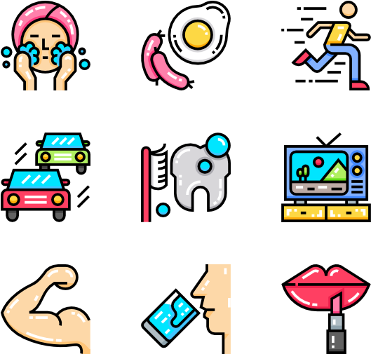 Download Morning Routine - Web Design Icons - HD Transparent PNG ...