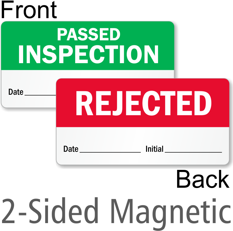 Download Rejected / Passed Inspection 2-sided Magnetic Status - Passed ...