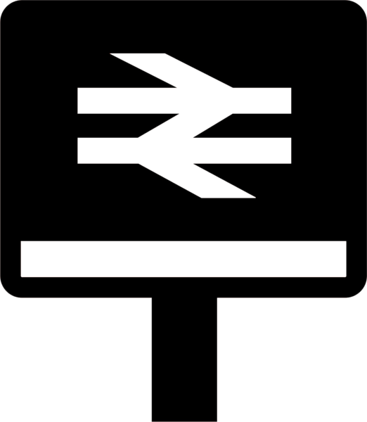 Download A Picture Of A Train Sign - Railway Station Symbol - HD ...