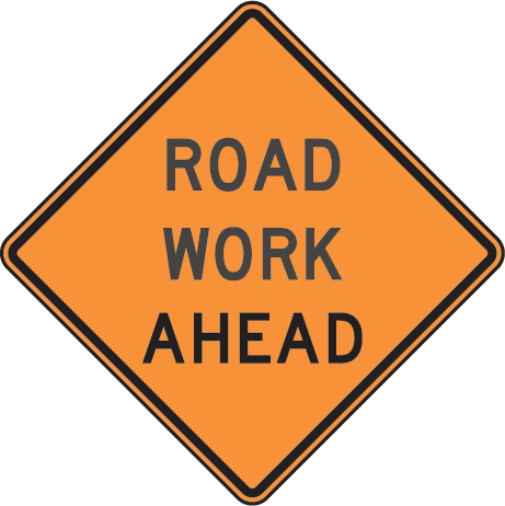 Download Road Sign - Road Work Ahead Sign - HD Transparent PNG ...