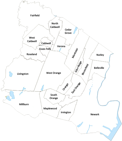 Download HD Essex County New Jersey Map Smartsync - Essex County Nj Map ...