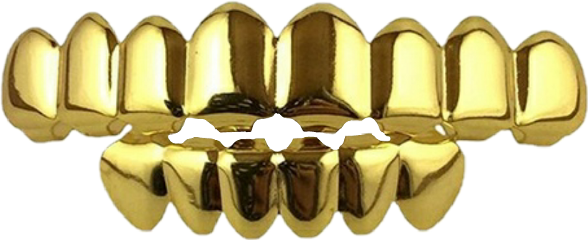 Download Freetoedit Gold Grill Gangster Teeth - 24k Gold Plated 8 Tooth ...