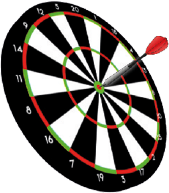 Download Illustration Of A Dart Board With A Dart Pin In Its - Dart ...