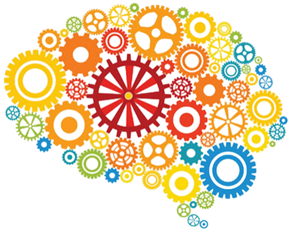 Download Colored Gears In The Shape Of A Brain - Brain Gears Png - HD ...
