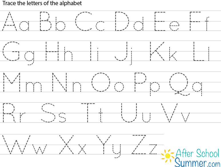 Download HD Dotted Line Letters To Trace Trace Alphabet Letters 