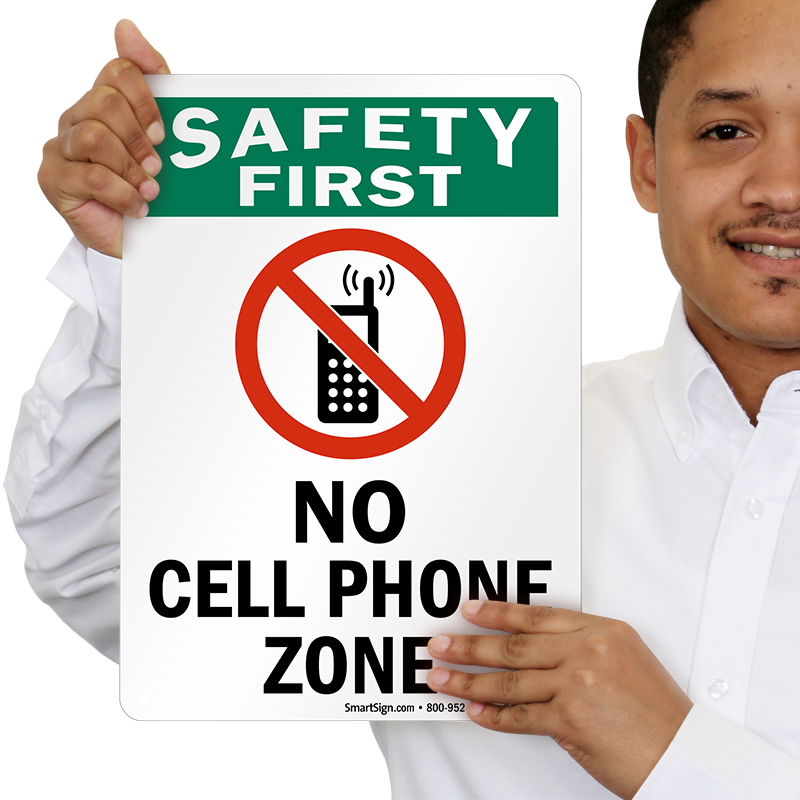 Download HD No Cell Phone Zone Safety First Sign - No Mobile Phones ...