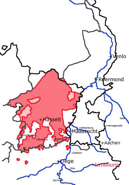 Download This Map Shows The Medieval County Of Loon In Red, - Map Of ...