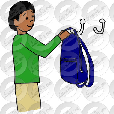 Put On Backpack Clipart
