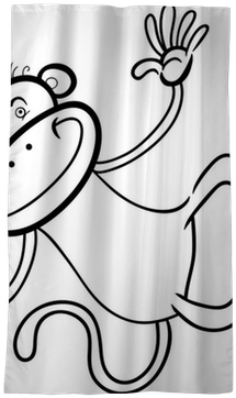 Download HD Funny Monkey For Coloring Book Blackout Window Curtain ...