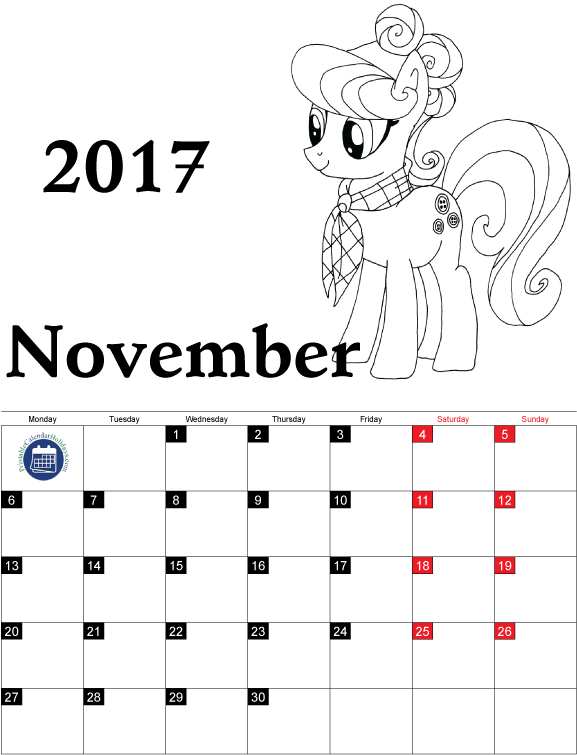 Download Coloring Pages Calendar 2017 For Kids Free Printable ...