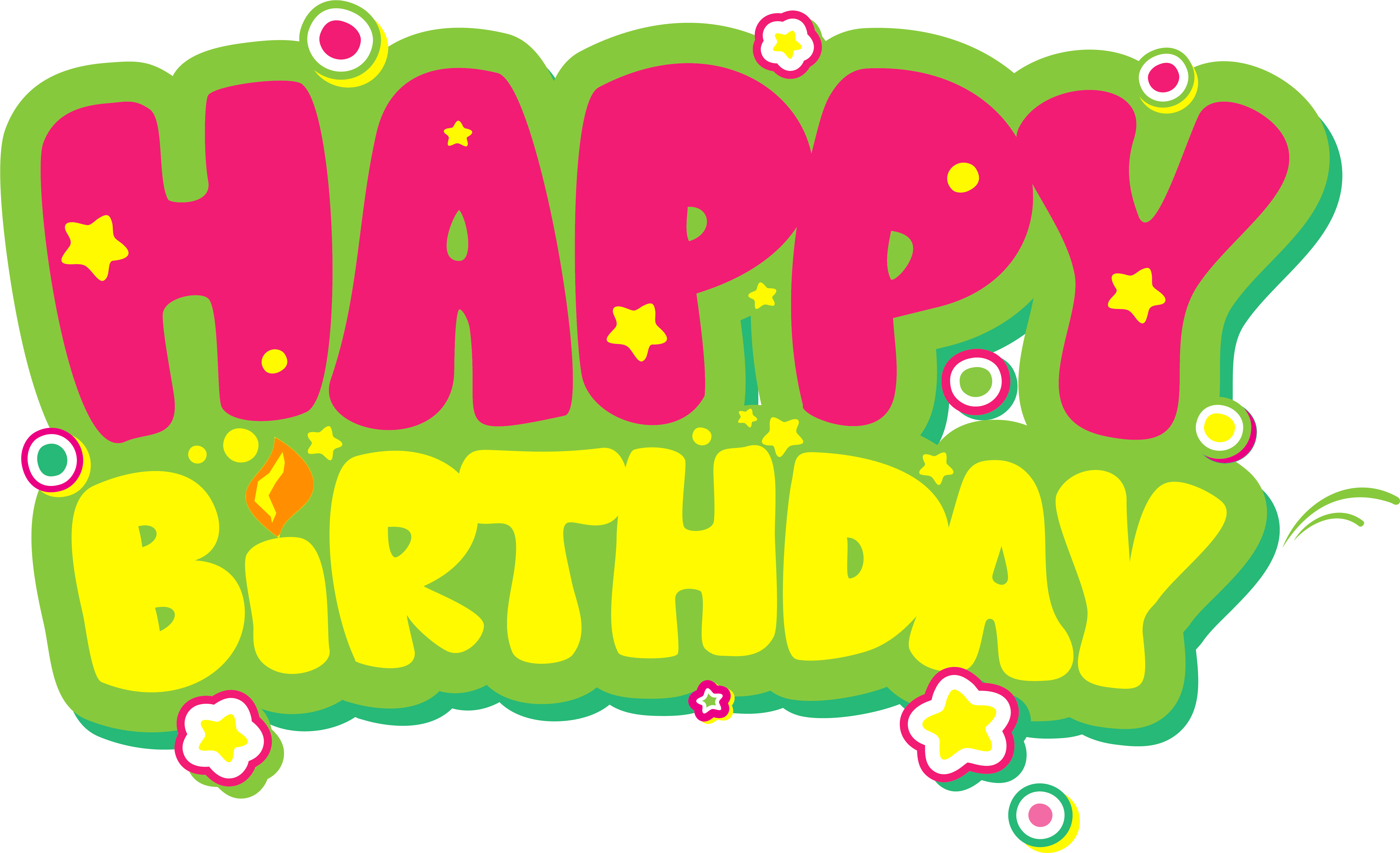 Happy Birthday Logo Clipart Birthday Text Pink Transparent Clip Art