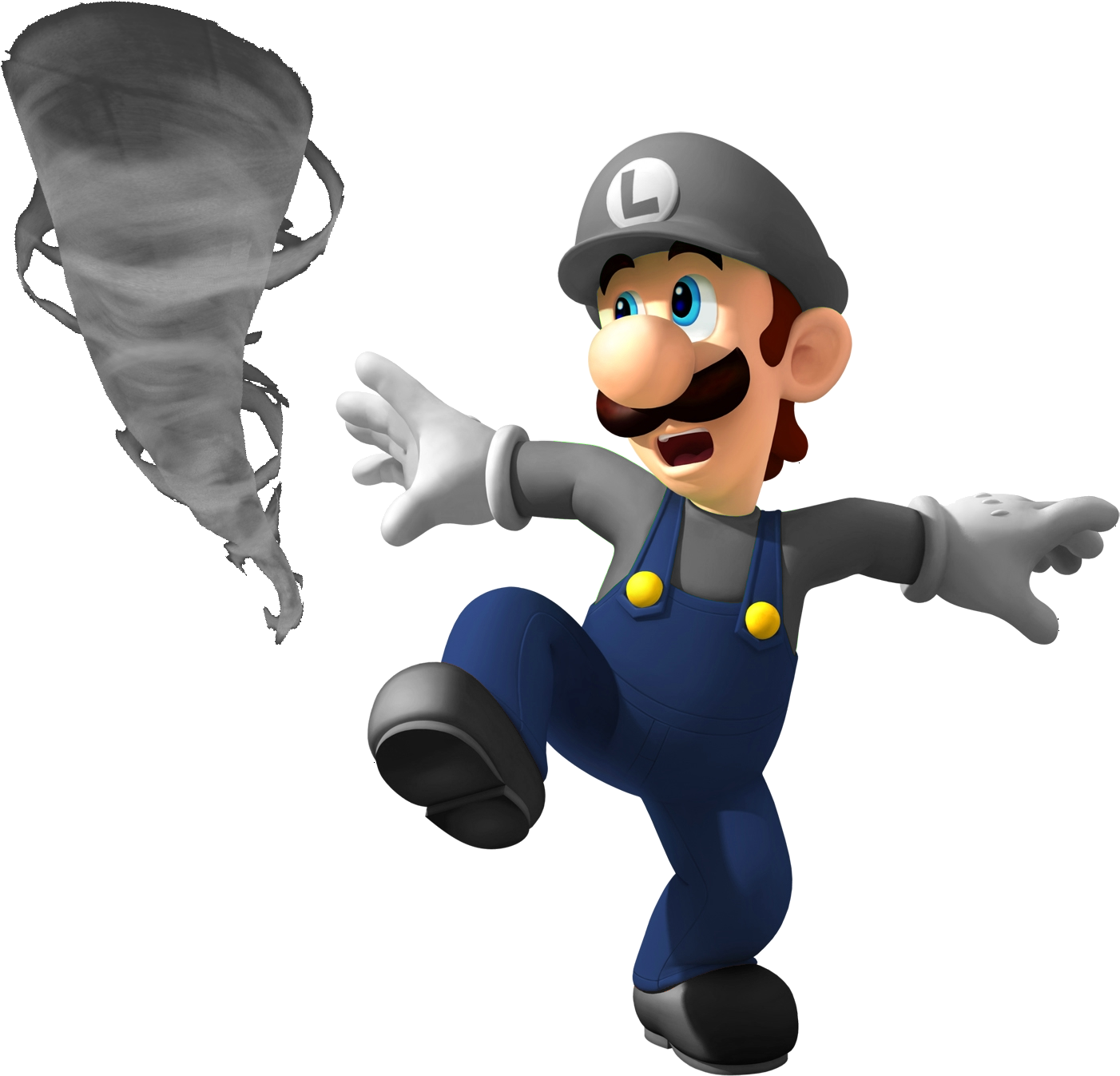 Download HD Tornado Luigi 1 - Luigi Mario Transparent PNG Image ...