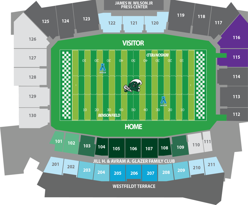Download Yulman Stadium Seating Chart-updated Per Seat Donations ...