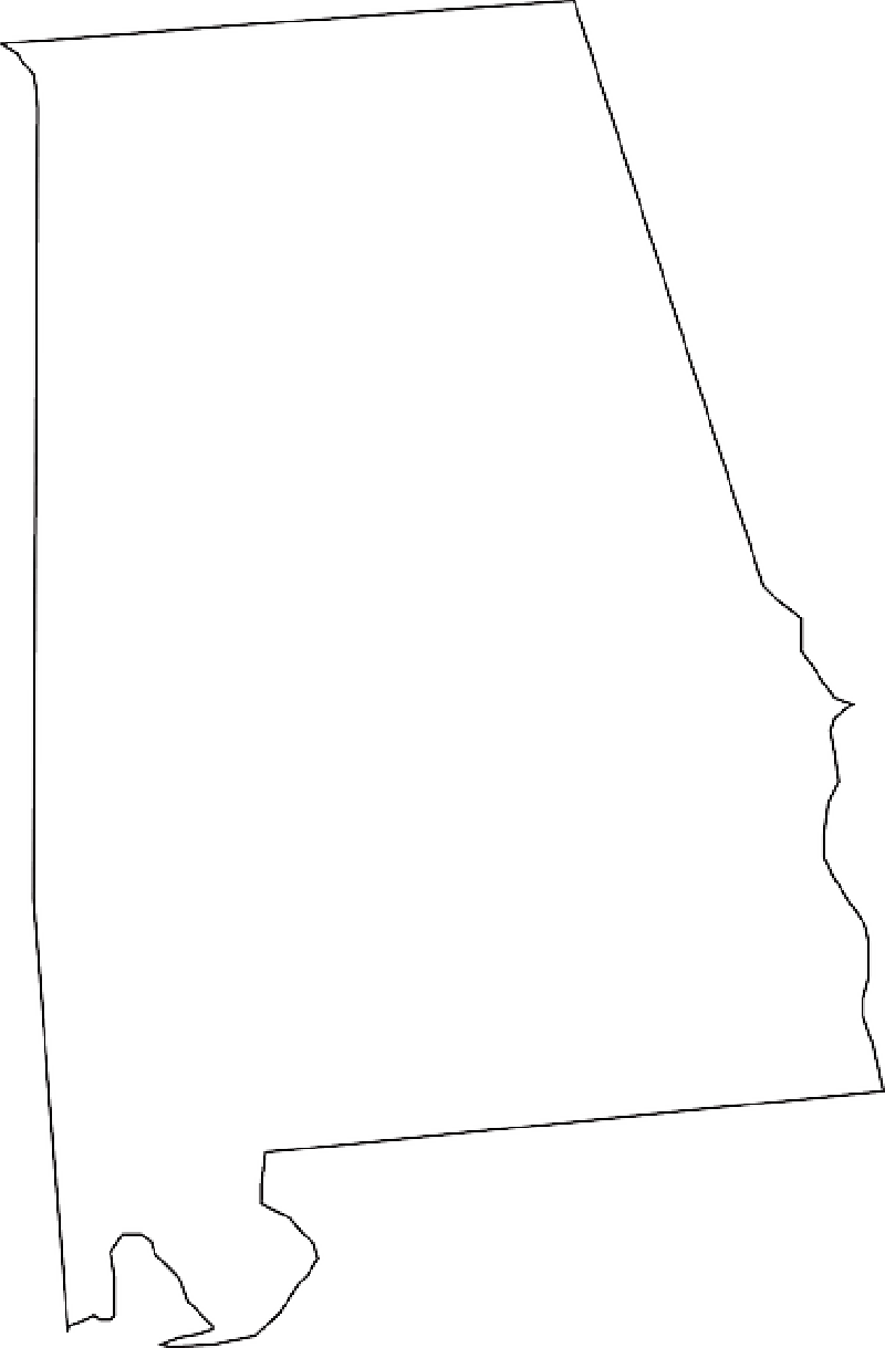 Download Alabama State Map Outline - United States Of America - HD ...