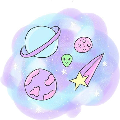 Download HD Space Theme, Overlays Tumblr, Planet Drawing, Galaxy - Cute ...