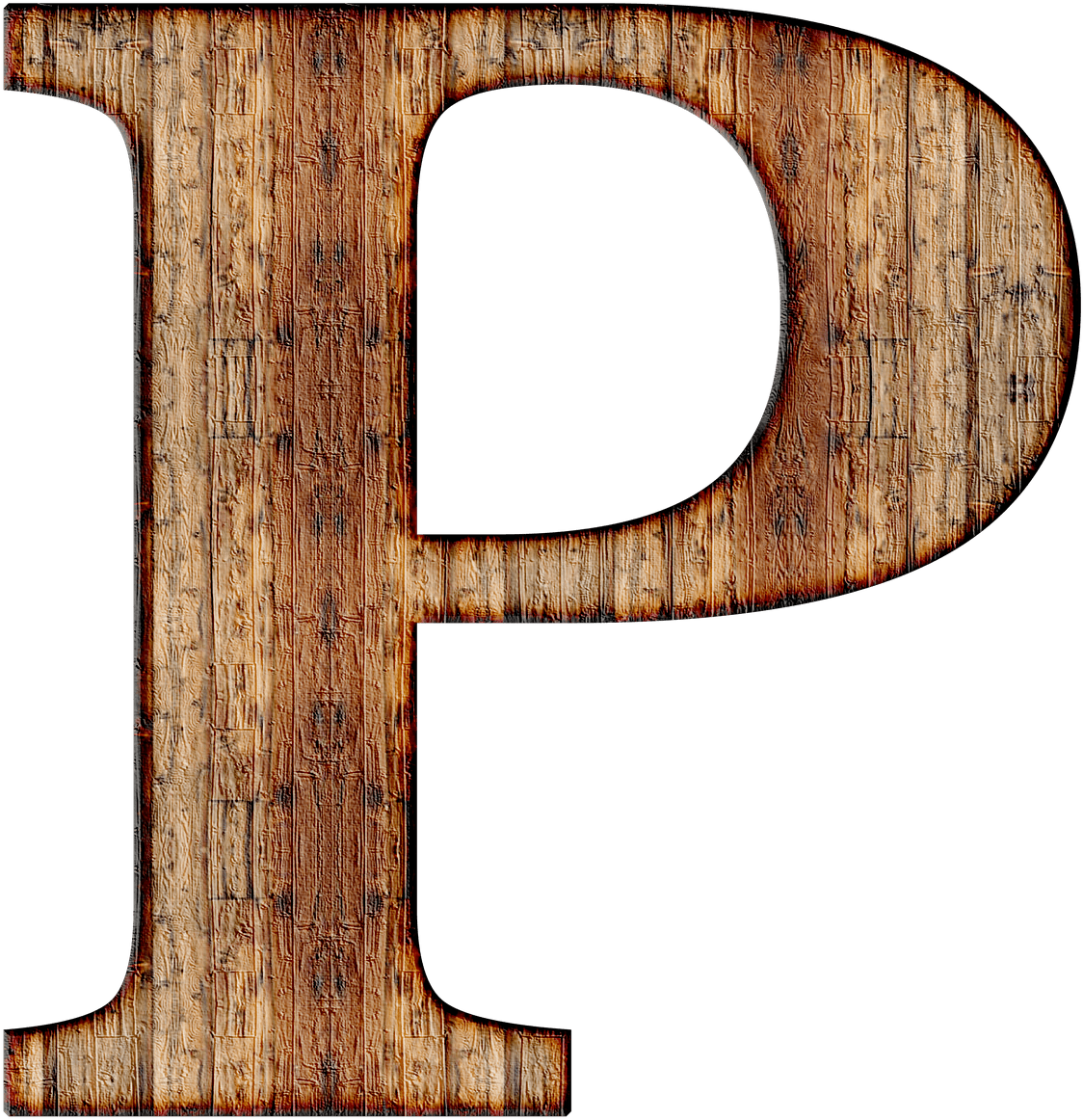 Download HD Wooden Capital Letter P - Letter P Transparent Background ...