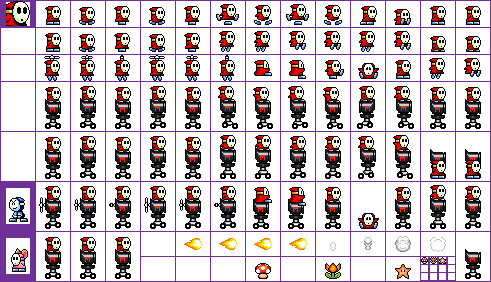 Shy Guy Paper Mario Sprite