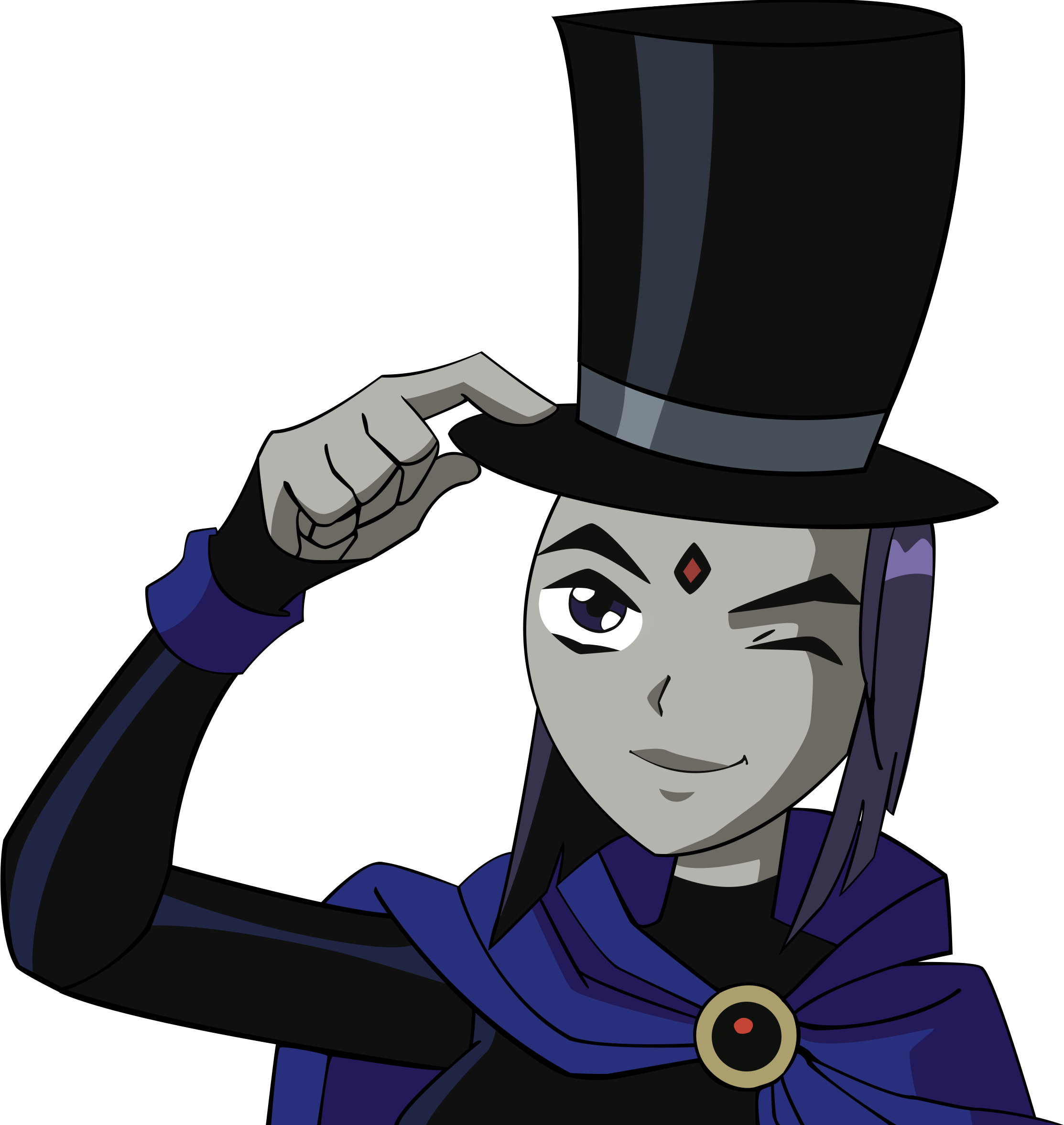 Download Raven Teen Titans Hat - HD Transparent PNG - NicePNG.com