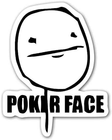 Download HD Memes Poker Face Sticker - Poker Face Meme Transparent PNG ...