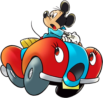 Download Mickey Mouse Clipart - Mickey Mouse And Car - HD Transparent ...