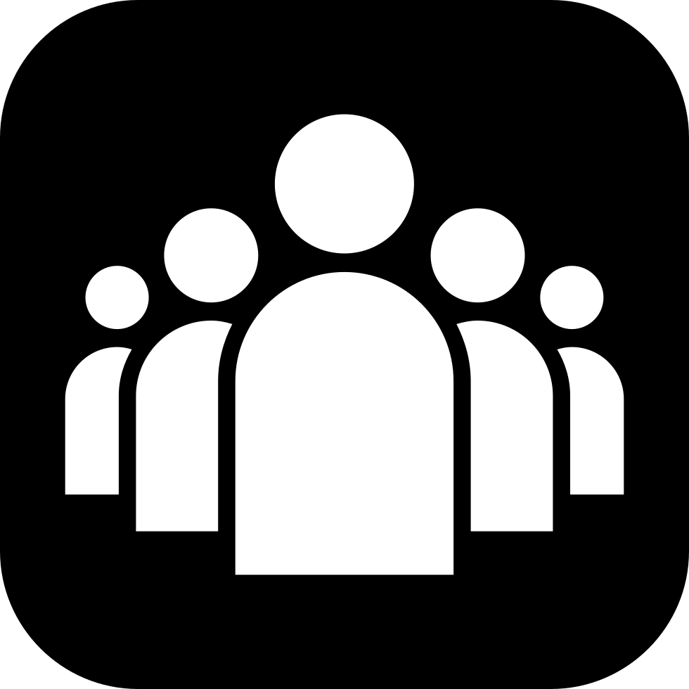 Download HD Group Of People In White A Black Rounded Square Comments ...