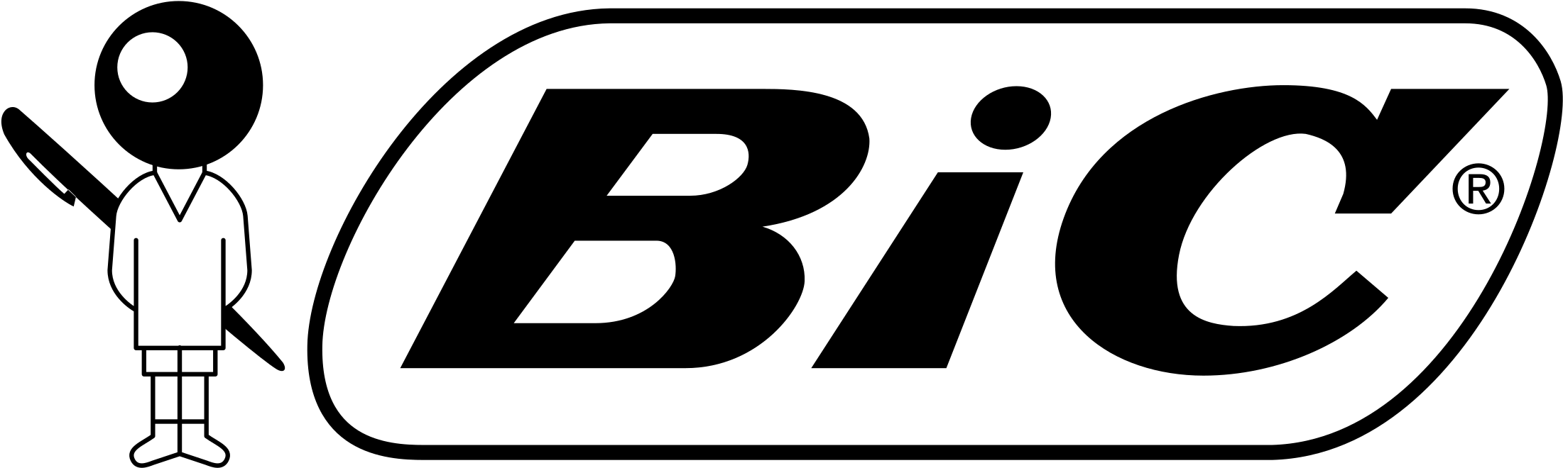 Download HD Bic Logo Png Transparent - Bic Logo Black And White Transparent PNG Image - NicePNG.com