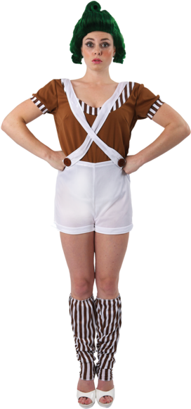 Download Women's Oompa Loompa Costume - Cute Oompa Loompa Costume - HD ...