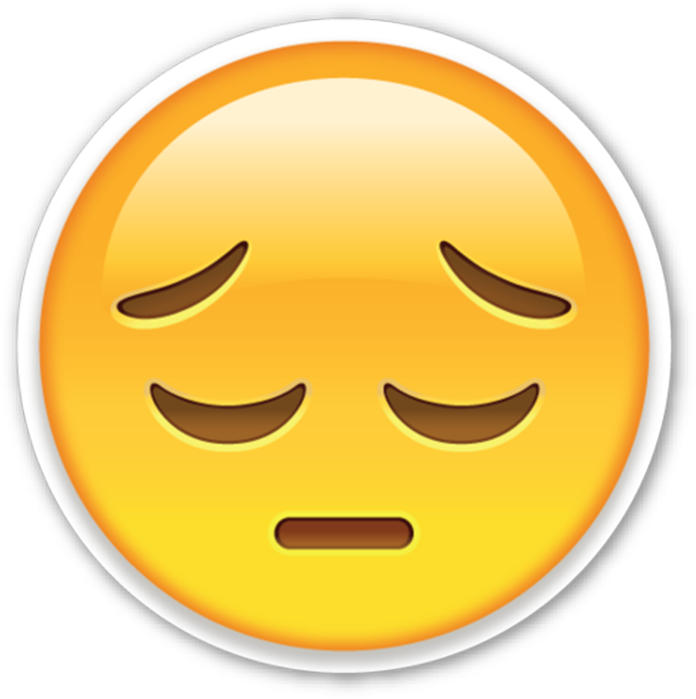 Download HD Apple - Sad Emoji Sticker Transparent PNG Image - NicePNG.com