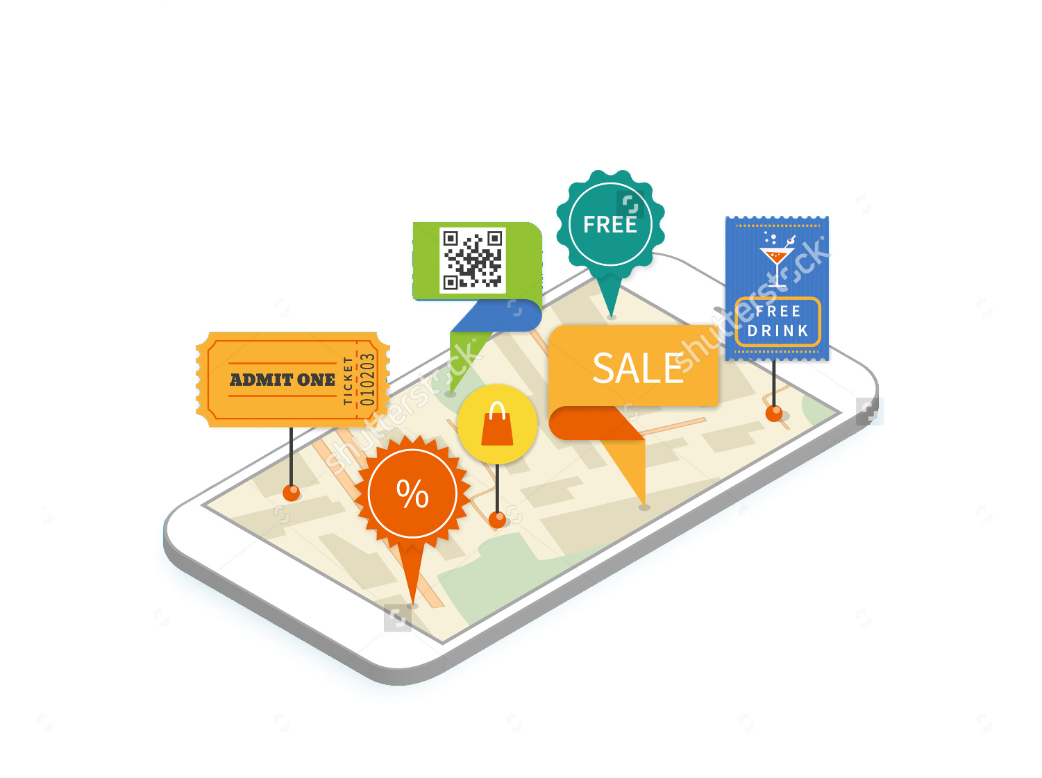 Download Stock Vector Mobile Marketing And Personalizing Smartphone ...