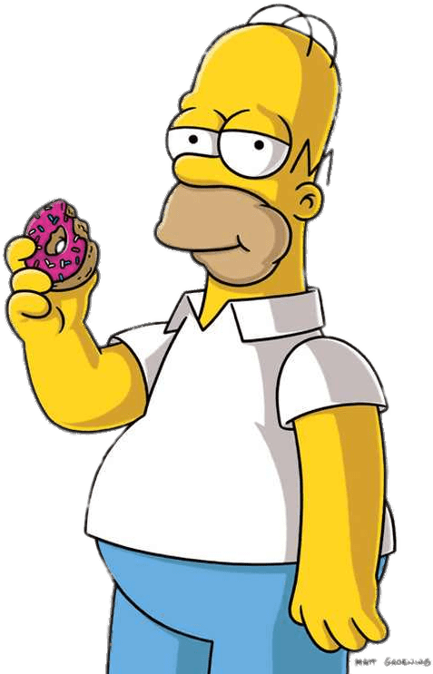 Download HD Homer Simpson Eating A Donut Png - Homer Simpson ...