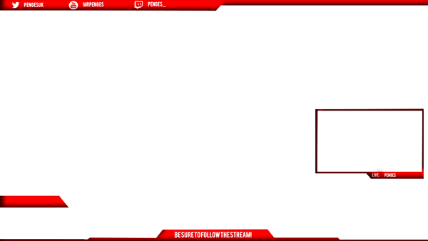 Download Youtube Clipart Overlay - Free Red Twitch Overlays - HD ...