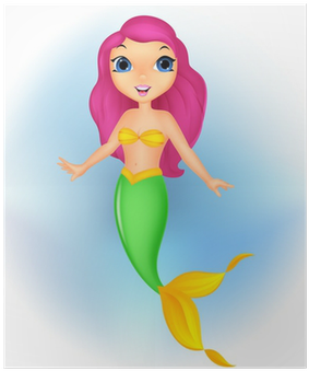 Download HD Mermaid Cartoon Transparent PNG Image - NicePNG.com