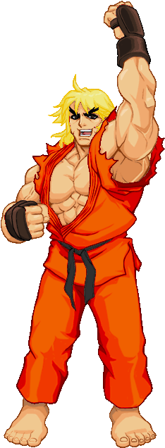 Download HD Street Fighter Ken Win Pose Transparent PNG Image - NicePNG.com