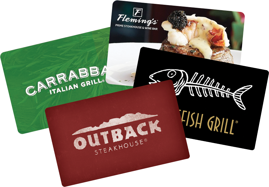Download Bloomin Faceplates - Outback Steakhouse Gift Card - HD ...