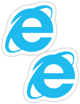 Download Internet Explorer ×2 Sticker - Microsoft Edge And Internet ...